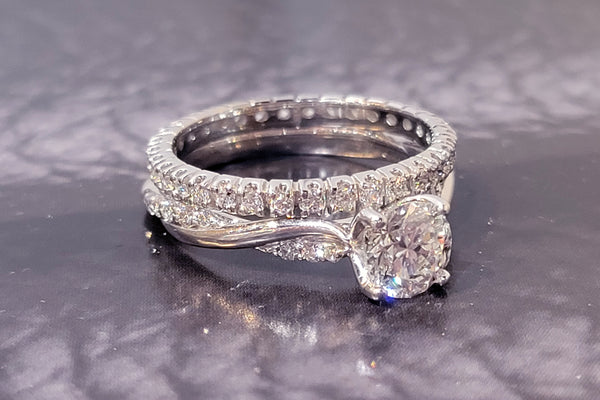 18K W/G Canadian Diamond Engagement Ring with Twisted Detail - Francis ...